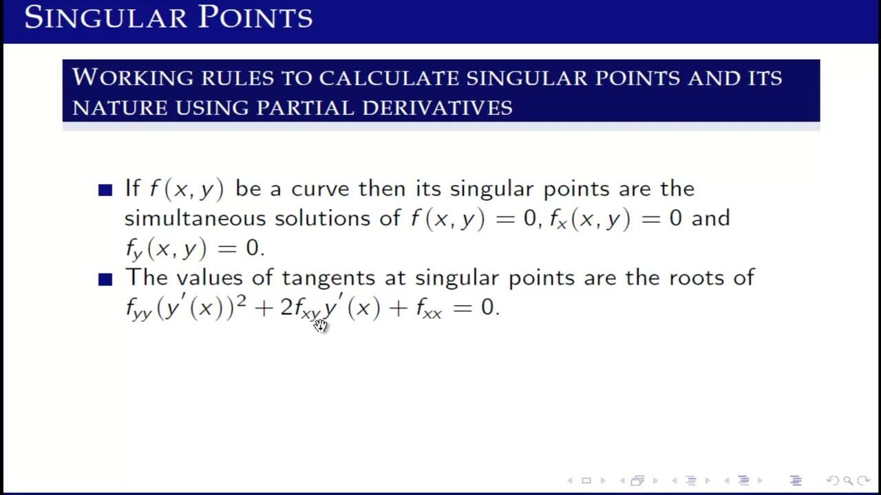 #MTH403 Lecture 30 Part 5 || Singular points applying Partial derivatives || Virtual University ...