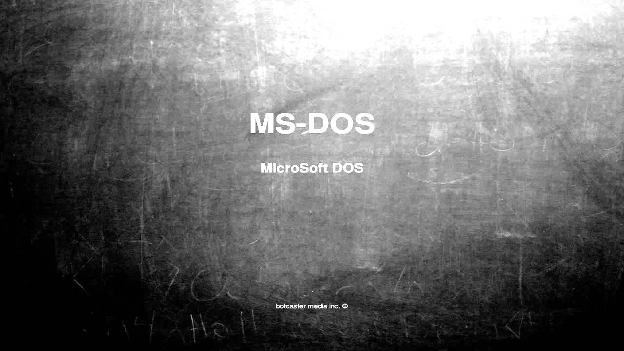 What Does MS DOS Mean YouTube what-does-ms-dos-mean-youtube