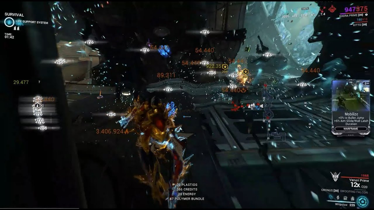 Warframe - Khora Prime Corrosive Heat Whipclaw Stats Stick Build - YouTube