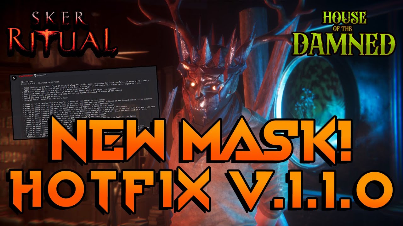 Sker Ritual: Hotfix v1.1.0 + NEW NIGHTMARE MASK, MIRACLES FIXED! - YouTube