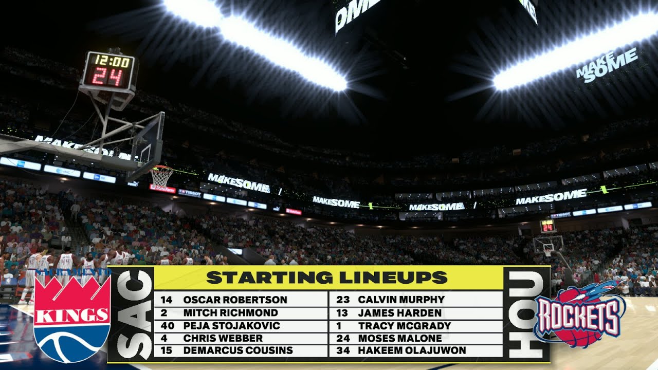 NBA 2K25 - Sacramento Kings @ Houston Rockets - All-Time Teams Season ...