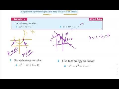 Solving Polynomial Equations using technology bk1 4E - YouTube
