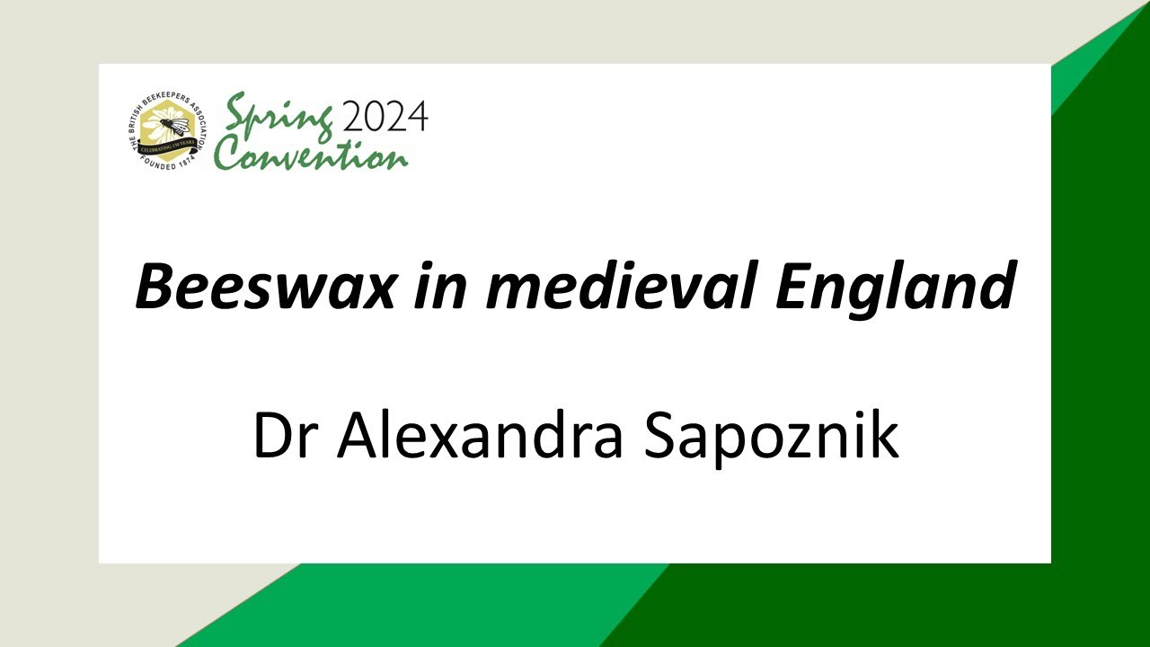 Dr Alexandra Sapoznik: Beeswax in medieval England - YouTube