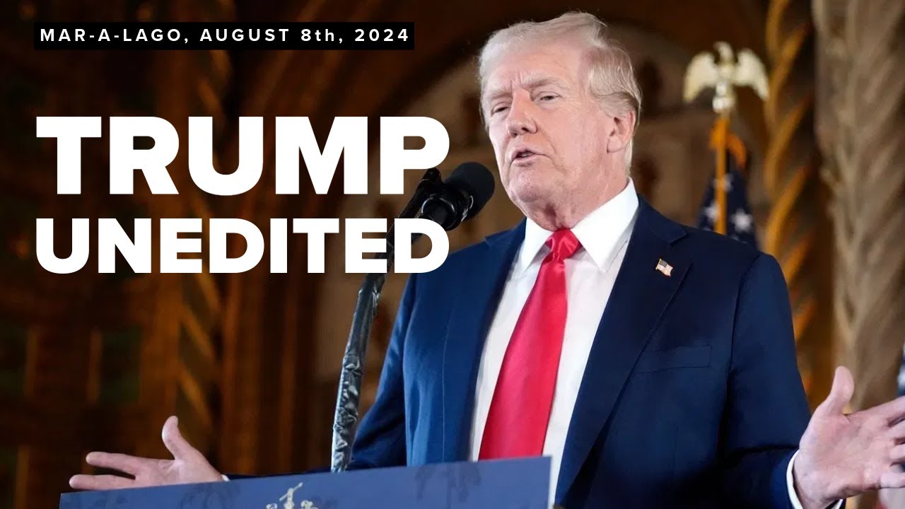 Trump unedited: Full Mar-a-Lago news conference, August 8th, 2024 - YouTube