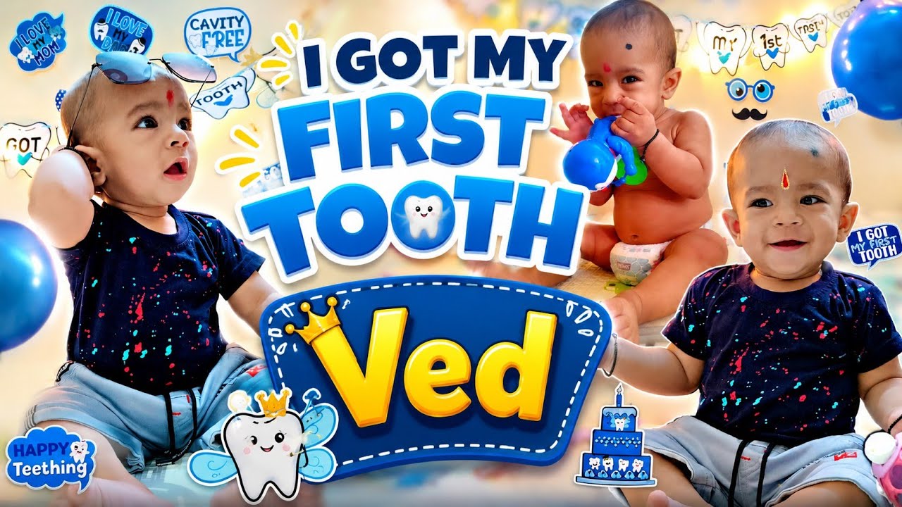 I Got my first Tooth Celebration 🎉 || Photoshoot of Ved🧿 || I Got my ...