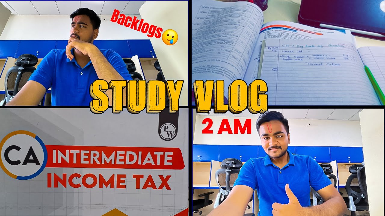 I Studied Till 2 Am At Night😭 ||CA INTER Jan26 Aspirant|| Study Vlog📚 ...