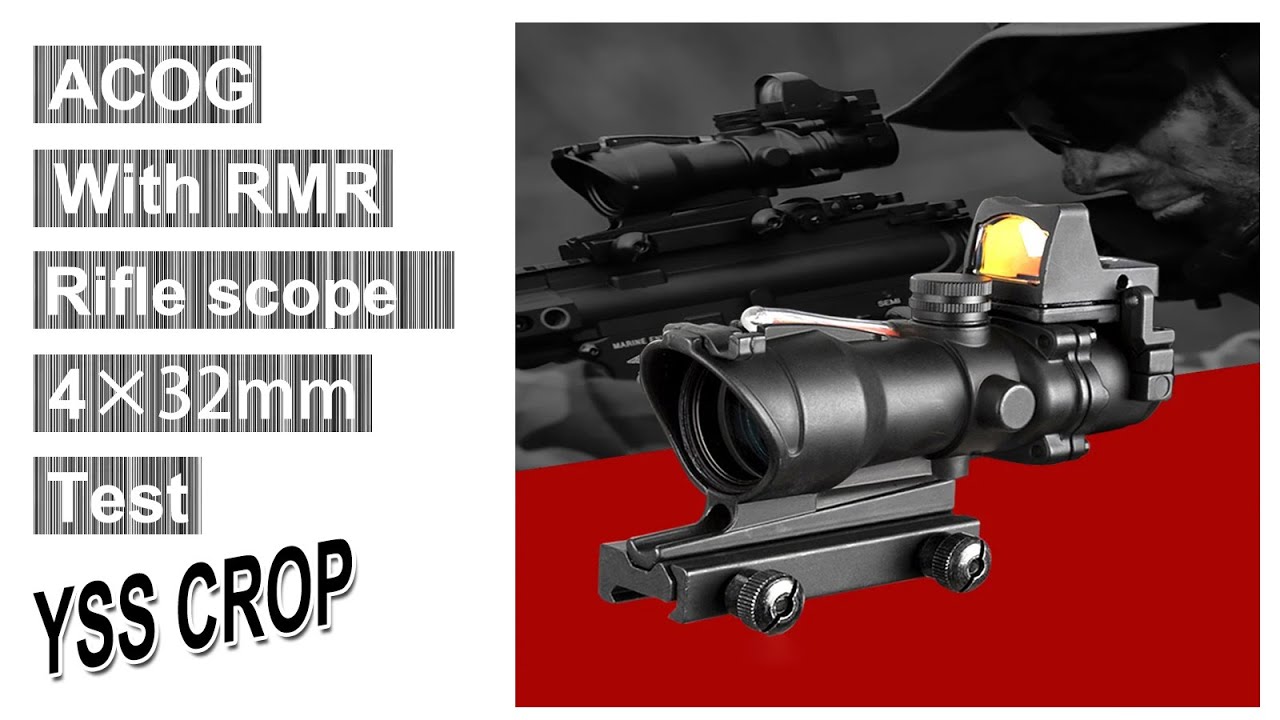 4x32 ACOG Style Fiber Scope with Mini Red Dot Sight # ...