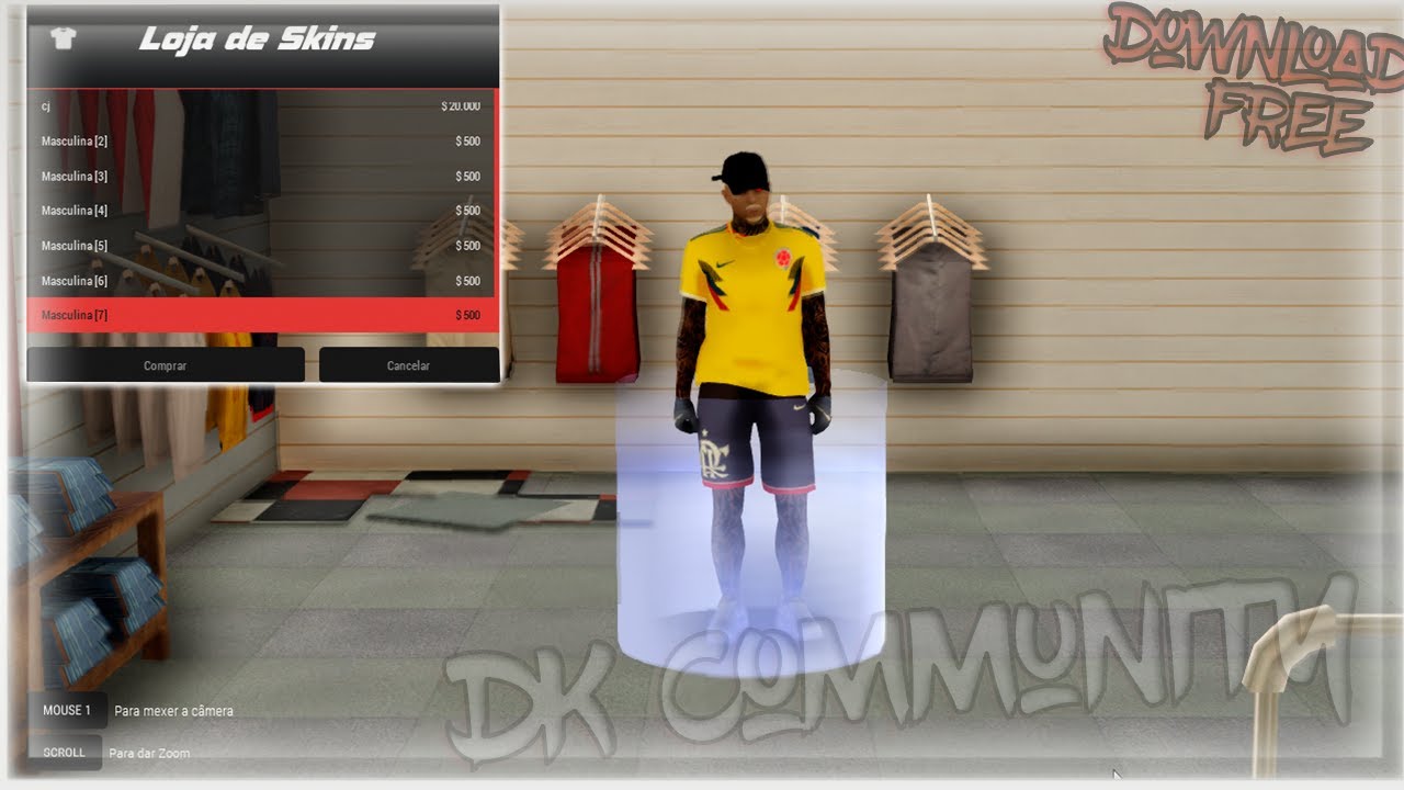 MTA:SA - NOVA LOJA DE SKIN ESTILO FIVEM - FREE DOWNLAOD - YouTube