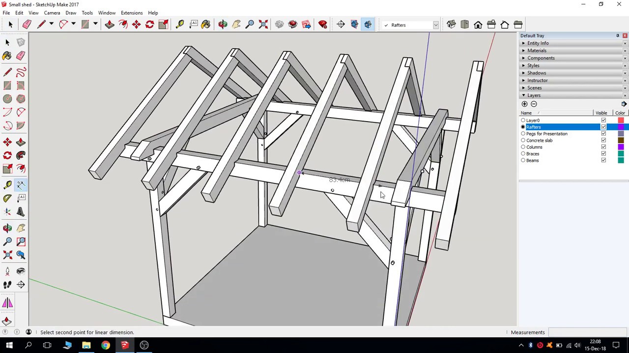SketchUp for Timber framing- Rafters - YouTube