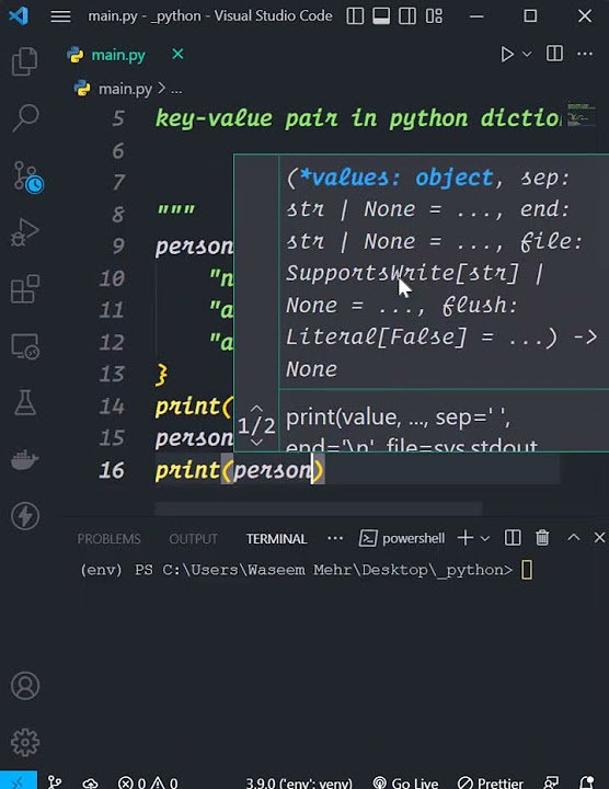 popitem Method in Python #shorts #short - YouTube