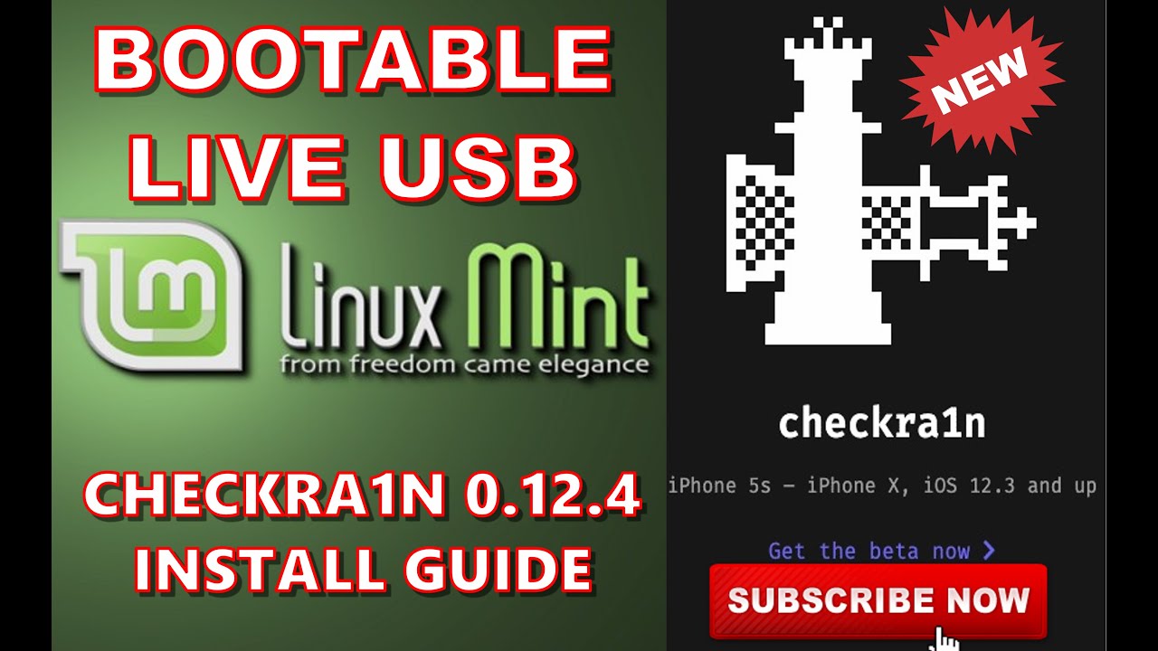 HOW TO CREATE A BOOTABLE LIVE LINUX MINT USB + INSTALL CHECKRA1N - YouTube
