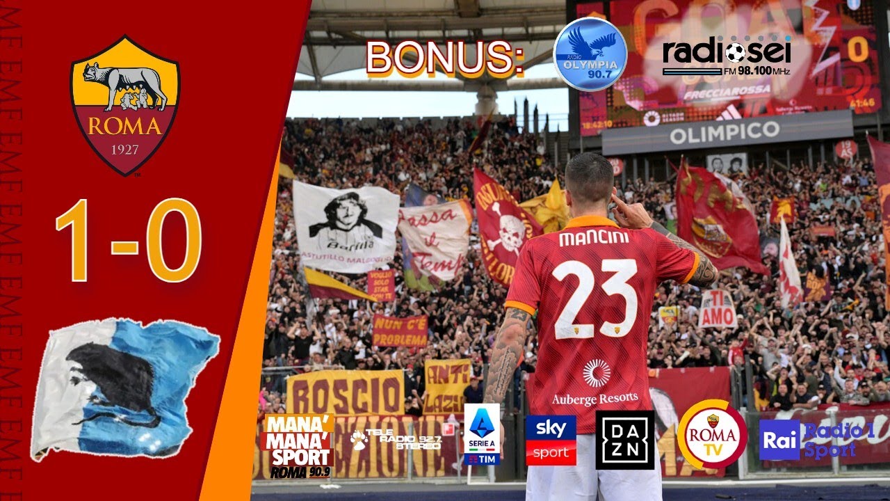 Roma 1-0 Lazio - Highlights Serie A, TRS, Nisii, RadioSei, Olympia ...