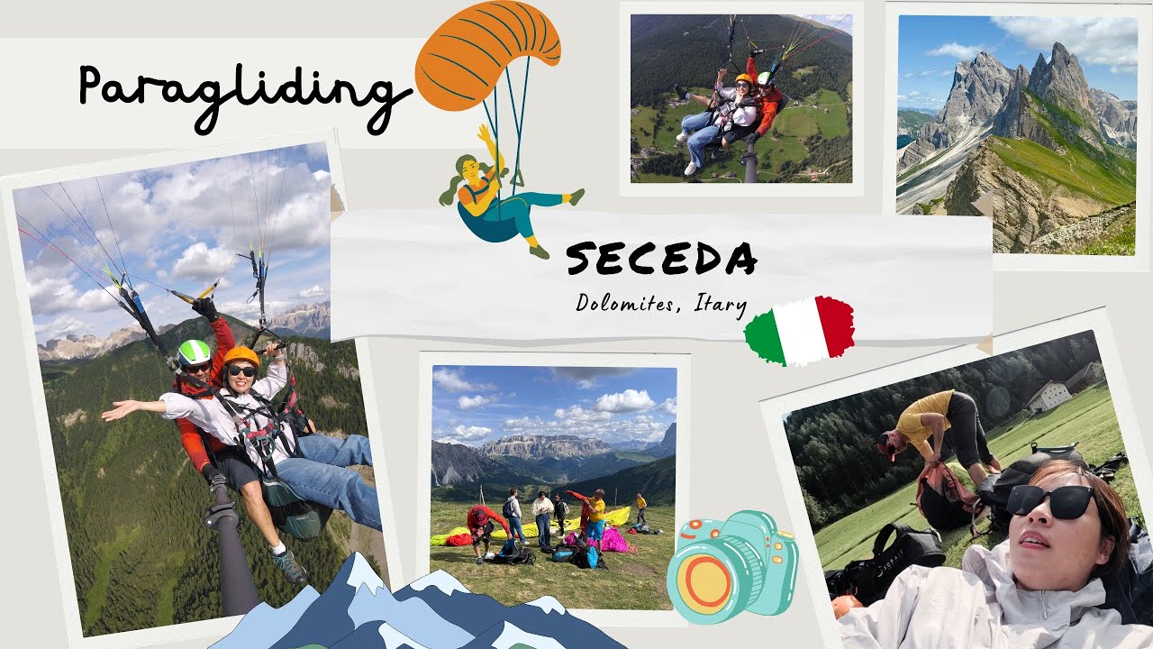 Soaring Over Seceda Dolomites | Paragliding Experience (Dolomites Road ...