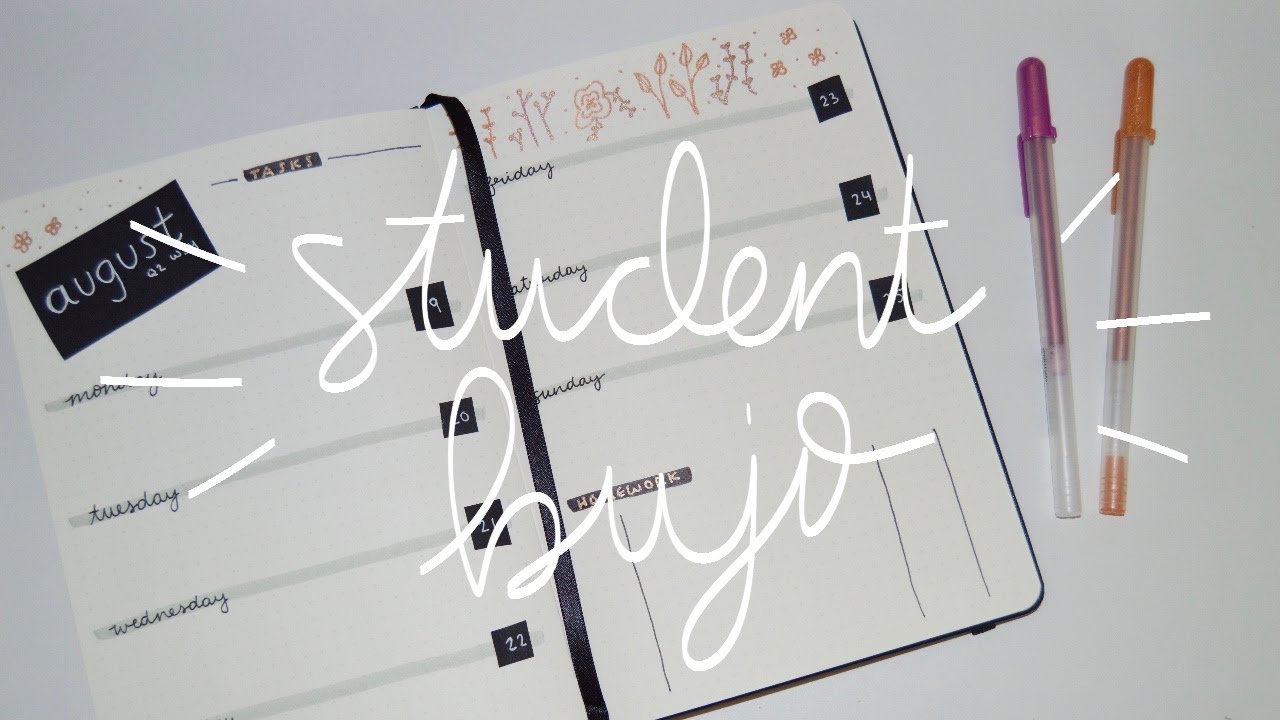 easy student bullet journal spreads for back to school - YouTube