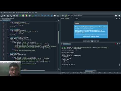 CARA MEMBUAT PROGRAMAN PYTHON YANG SESUAI DENGAN MESIN ATM - YouTube