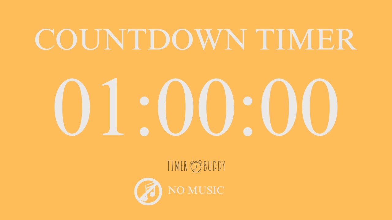 1 HOUR COUNTDOWN TIMER | No music #working #timer #study - YouTube