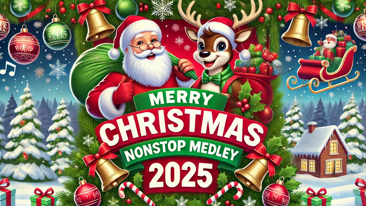 Best Non Stop Christmas Songs Medley 2025☃️ Greatest Old Christmas ...