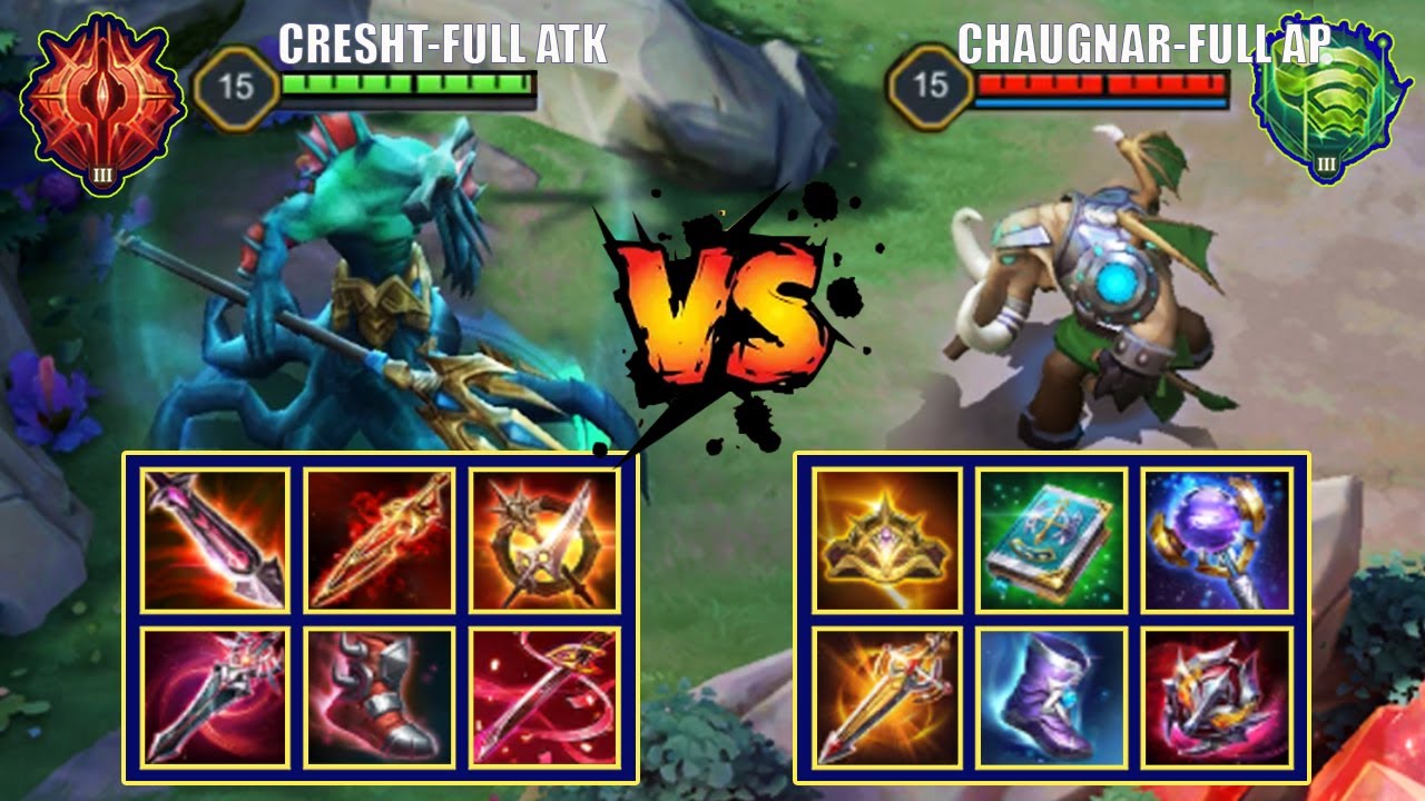 CRESHT FULL DAME vs CHAUGNAR FULL PHÉP | FULL BUILD FIGHT | Liên Quân ...