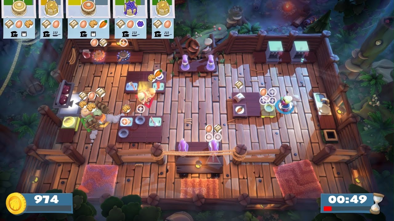 Overcooked! All You Can Eat PS5 gameplay. Campfire Cook Off. Levels 3-1 ...