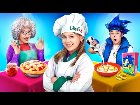 Ben vs Büyükannem Yemek Yarışması! Sonic Pokémonları Hapisten Kurtarıyor! Yemek Meydan Okuması!