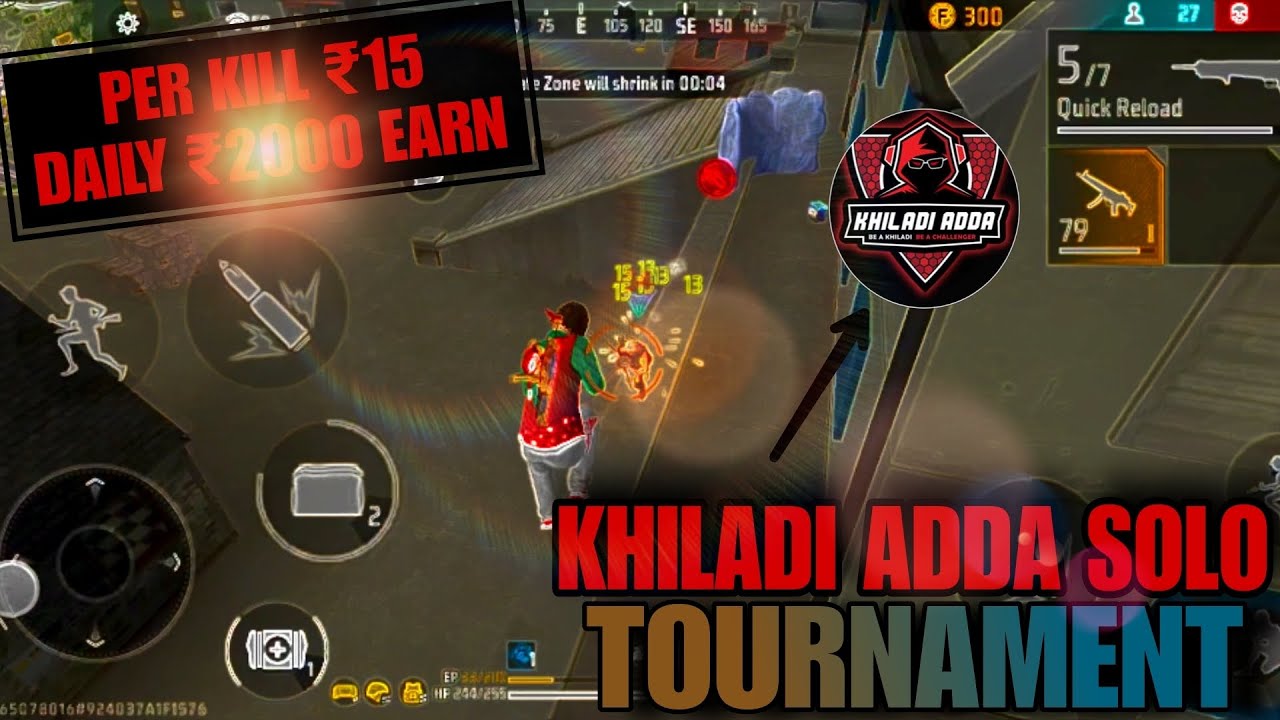Solo Tournament Gameplay 🏆 Khiladi Adda App 🔥 || Entry Fee 20₹ 😱 Per ...