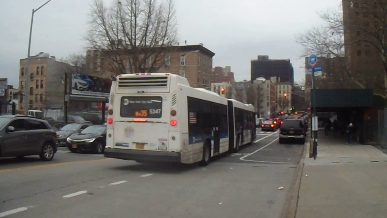 MTA NYC Bus 2012 Novabus LFS Articulated #5347 On The Bx35 @ Park ...
