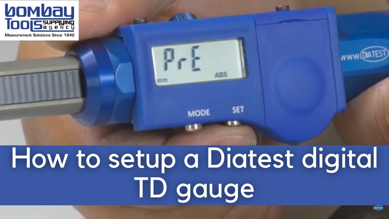 How to setup a DIATEST DIGITAL Thread Depth gauge | Bombay Tools - YouTube