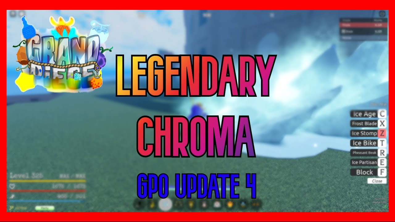 [GPO] NEW LEGENDARY CHROMA (RARITY) COMING TO GPO UPDATE 4! (Grand ...