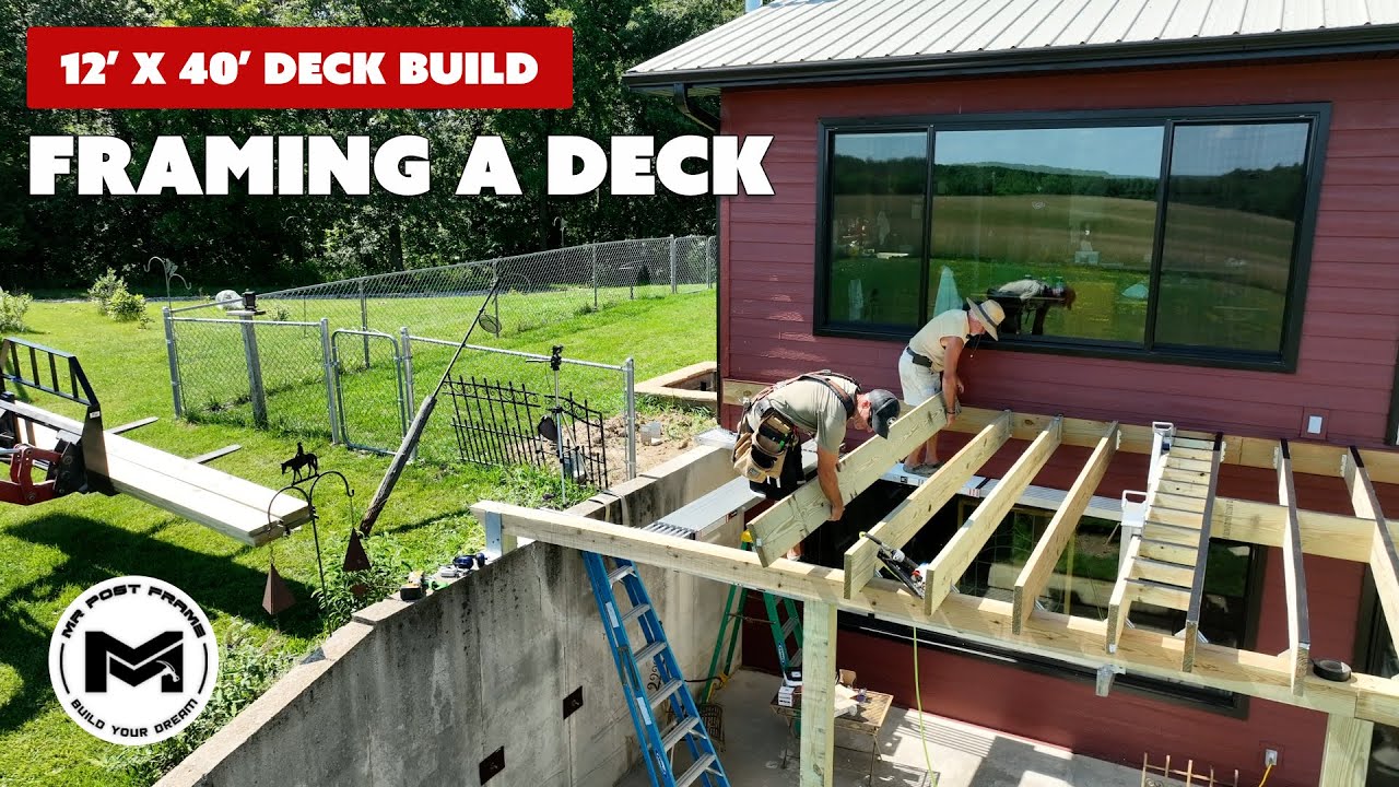 Framing A Deck | Missouri Deck Build | Ep 2 - YouTube