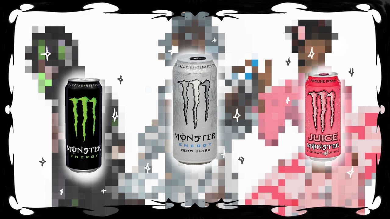 Turning monster energy flavours into characterz - YouTube