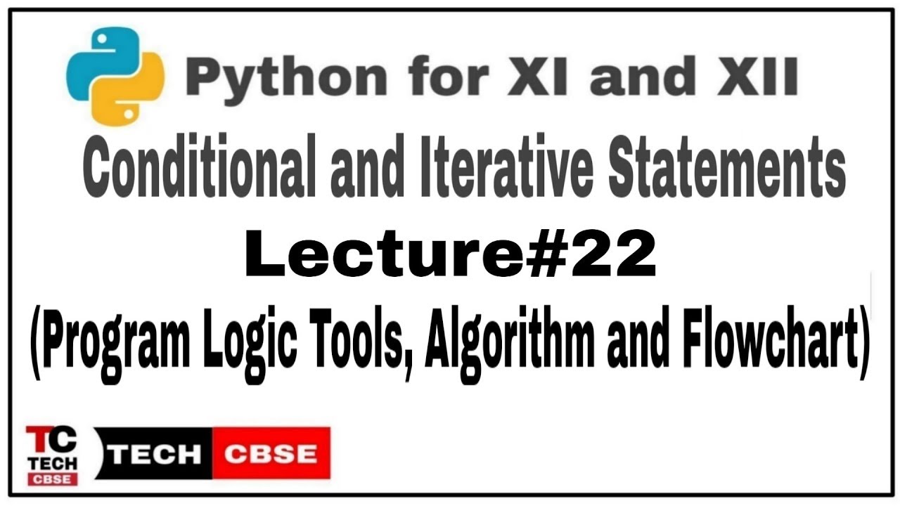 Program Logic Development Tools Algorithm Flowchart Python For Class 11 Cbse 22 Youtube 2956