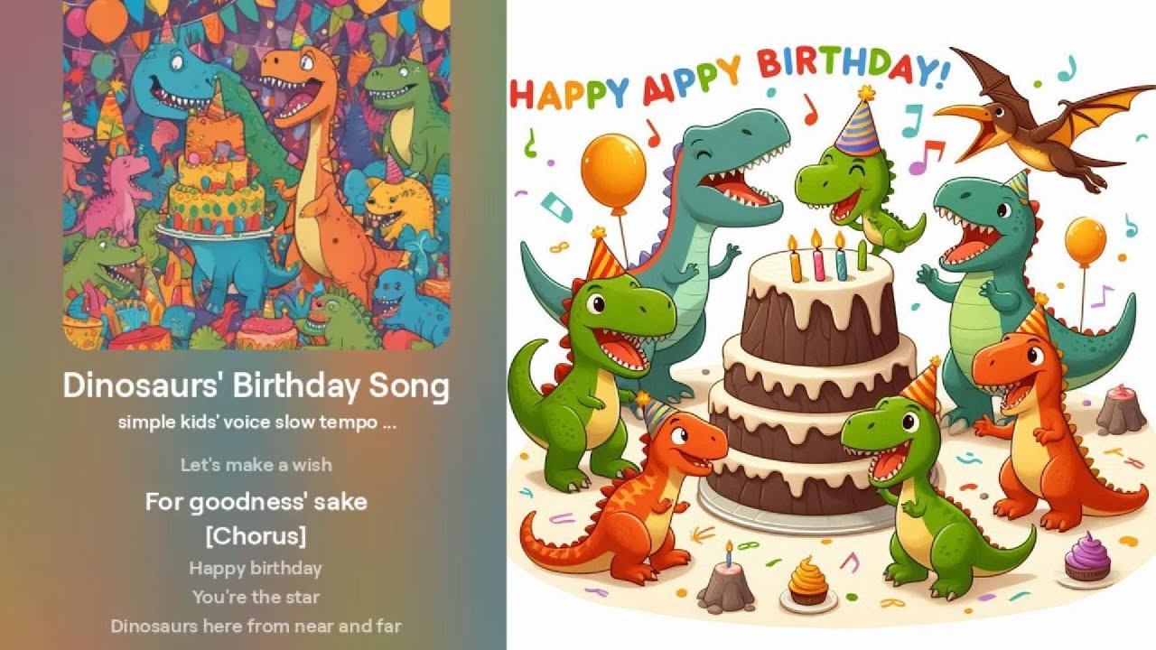 Dinosaurs' Birthday song - YouTube