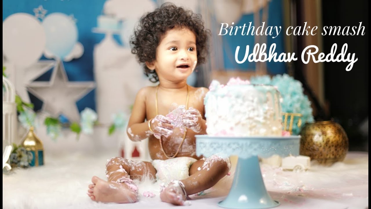Birthday Cake Smash Udbhav Reddy - YouTube