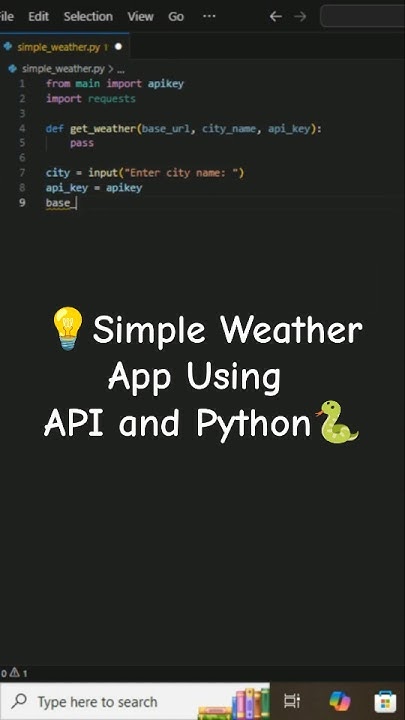 display real-time weather data with #python & openweathermap api 🌤️ #programming #coding #shorts ...