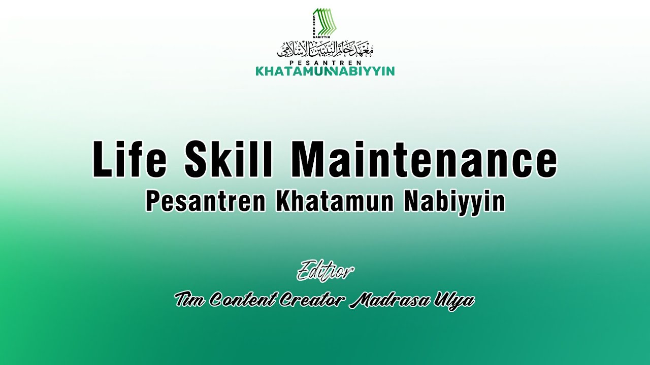 LIFE SKILL MAINTENANCE - YouTube