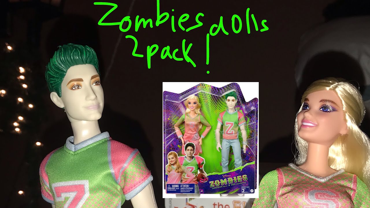 Disney Zombies Dolls 2 Pack Addison and Zed Review - YouTube