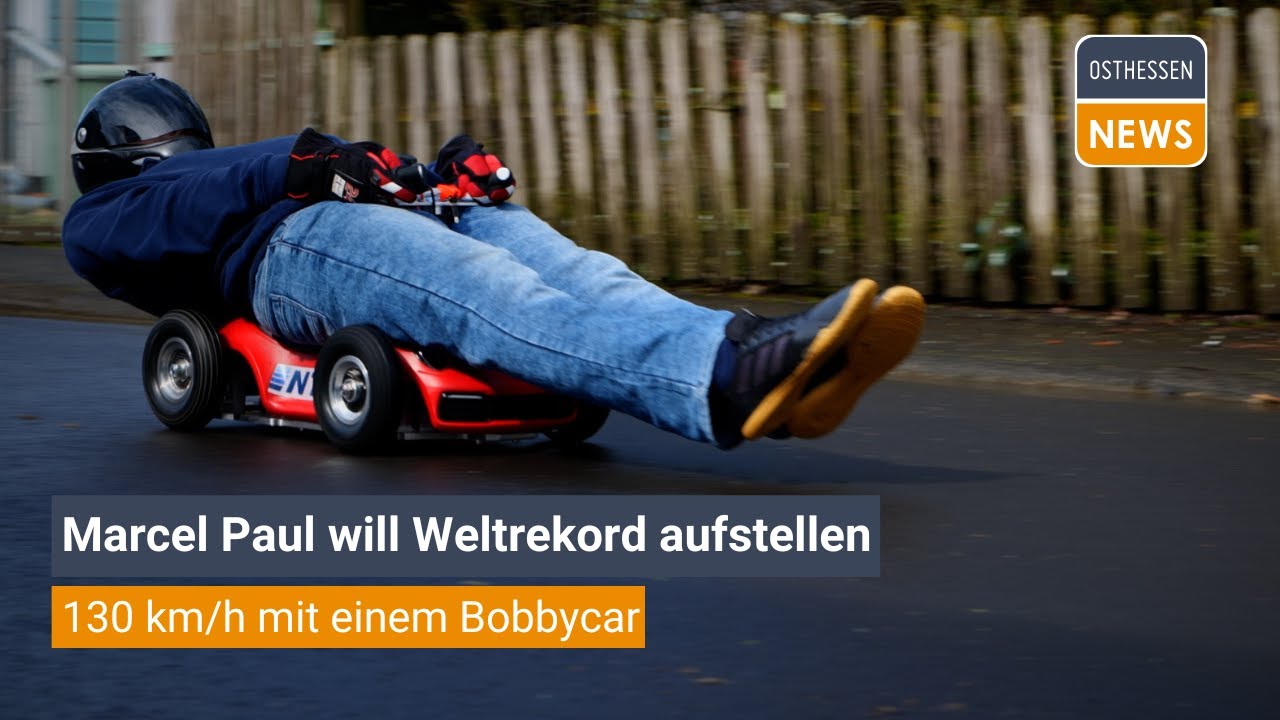GEDERN: Marcel Paul will Weltrekord aufstellen - 130 km/h mit einem ...