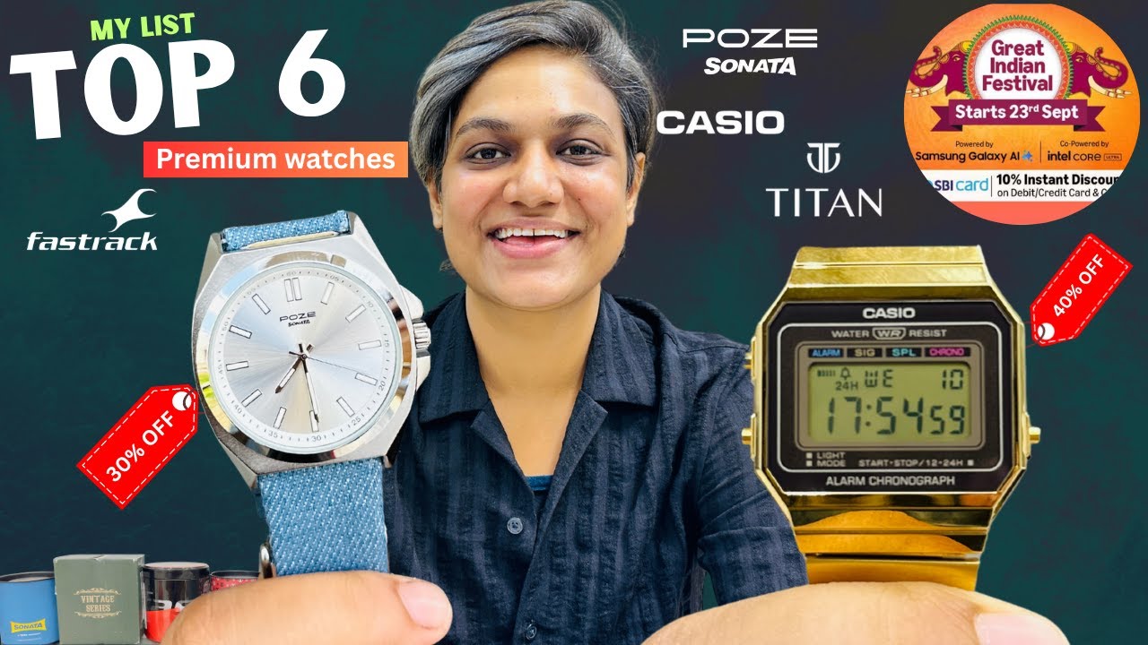 Top 6 Watches For Men in Amazon Great Indian Festival 2025⌚ Casio ...