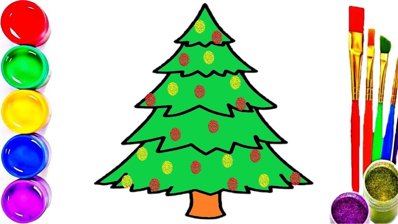 Bolalar u.n bayram archa chizish Draw a holiday tree for children ...