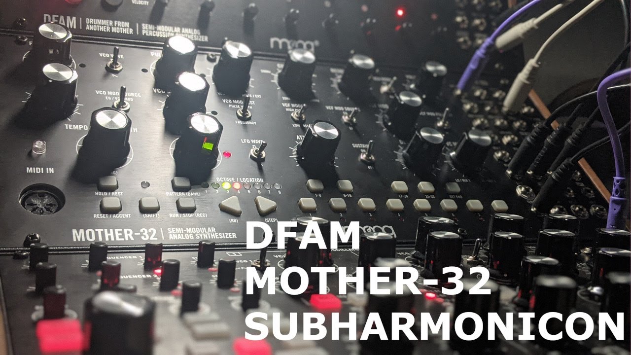 Moog DFAM Mother-32 Subharmonicon Jam - YouTube