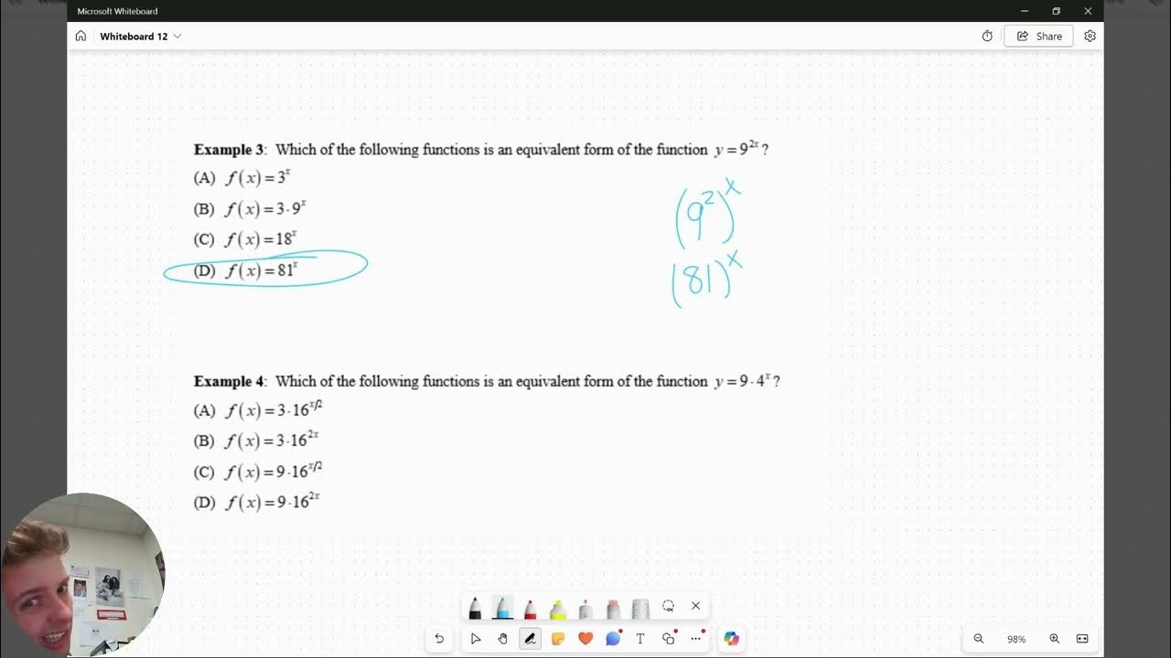 2.4 - Exponential Functions Manipulation - YouTube