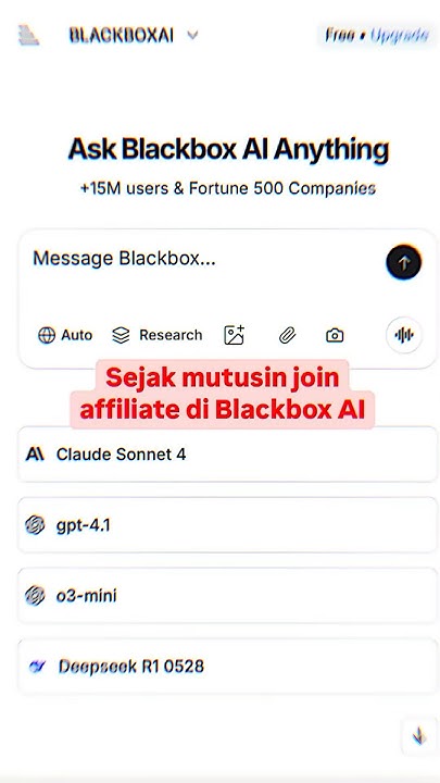 YUK JOIN AFFILIATE BLACKBOX AI 😍 #fyp #affiliate #cuan #parttimejob #loker #ai - YouTube