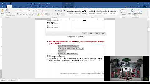 PLTW POE - Activity 3.1.3 Basic Inputs Programming (VEX Cortex) - YouTube