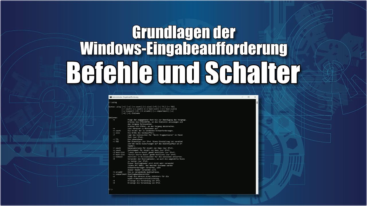 Die Windows Eingabeaufforderung (Grundlagen: Befehle und Schalter ...