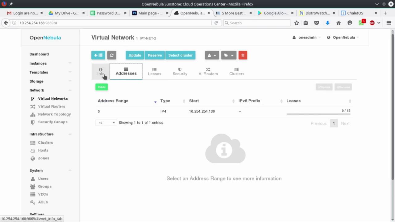 OpenNebula 5 Beta Sunstone GUI - YouTube