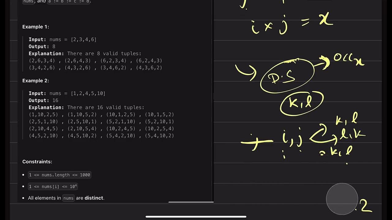 1726. Tuple with Same Product - YouTube