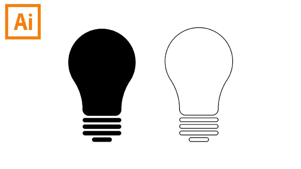 Easy Way To Draw Light Bulb In Illustrator YouTube easy-way-to-draw-light-bulb-in-illustrator-youtube