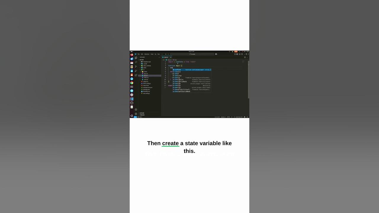 React useState Hook Explained in 60 Seconds | React Beginner Tutorial - YouTube