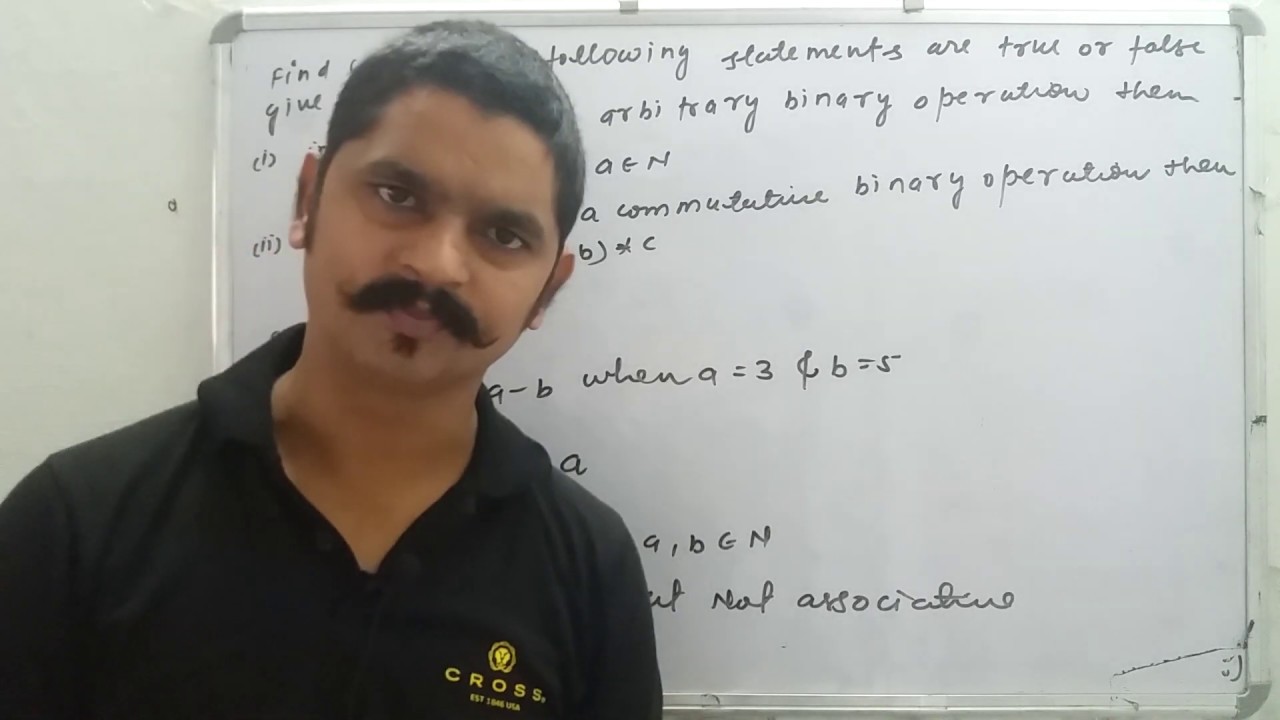 Binary operations for class 12th - YouTube