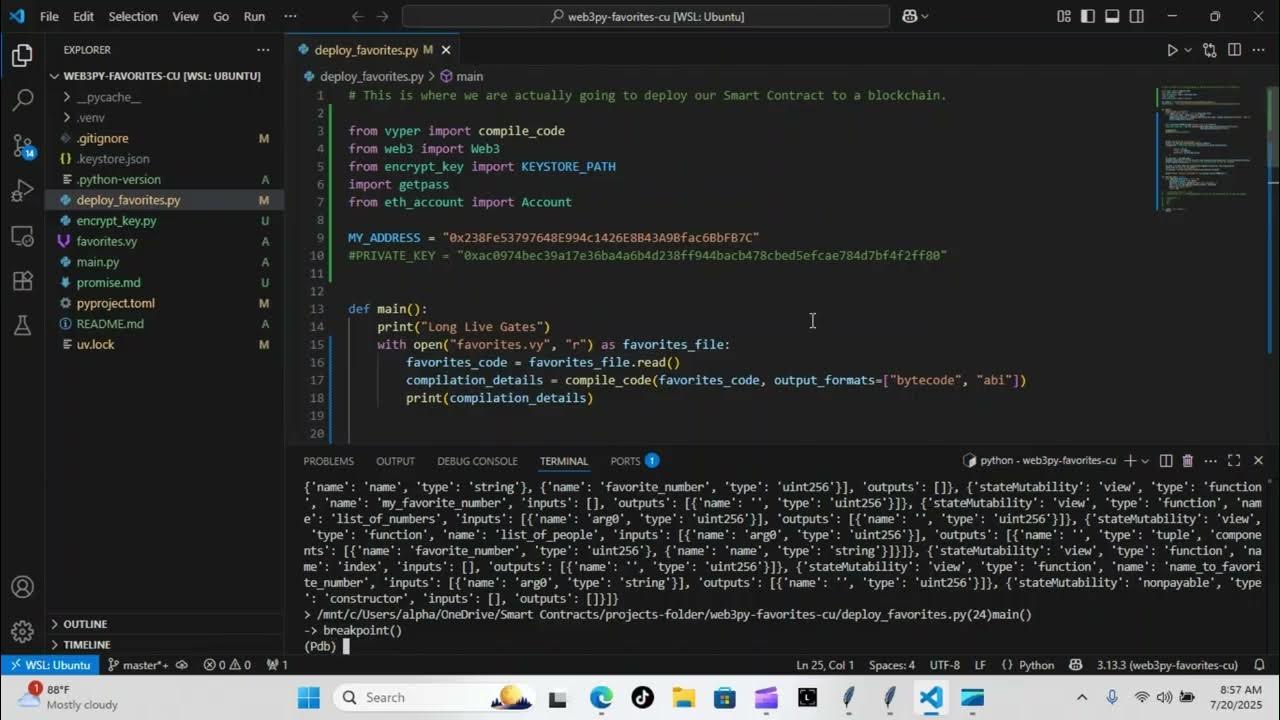 Python Papi / Smart Contracts -Web3Py Favorites - Day 20 - YouTube